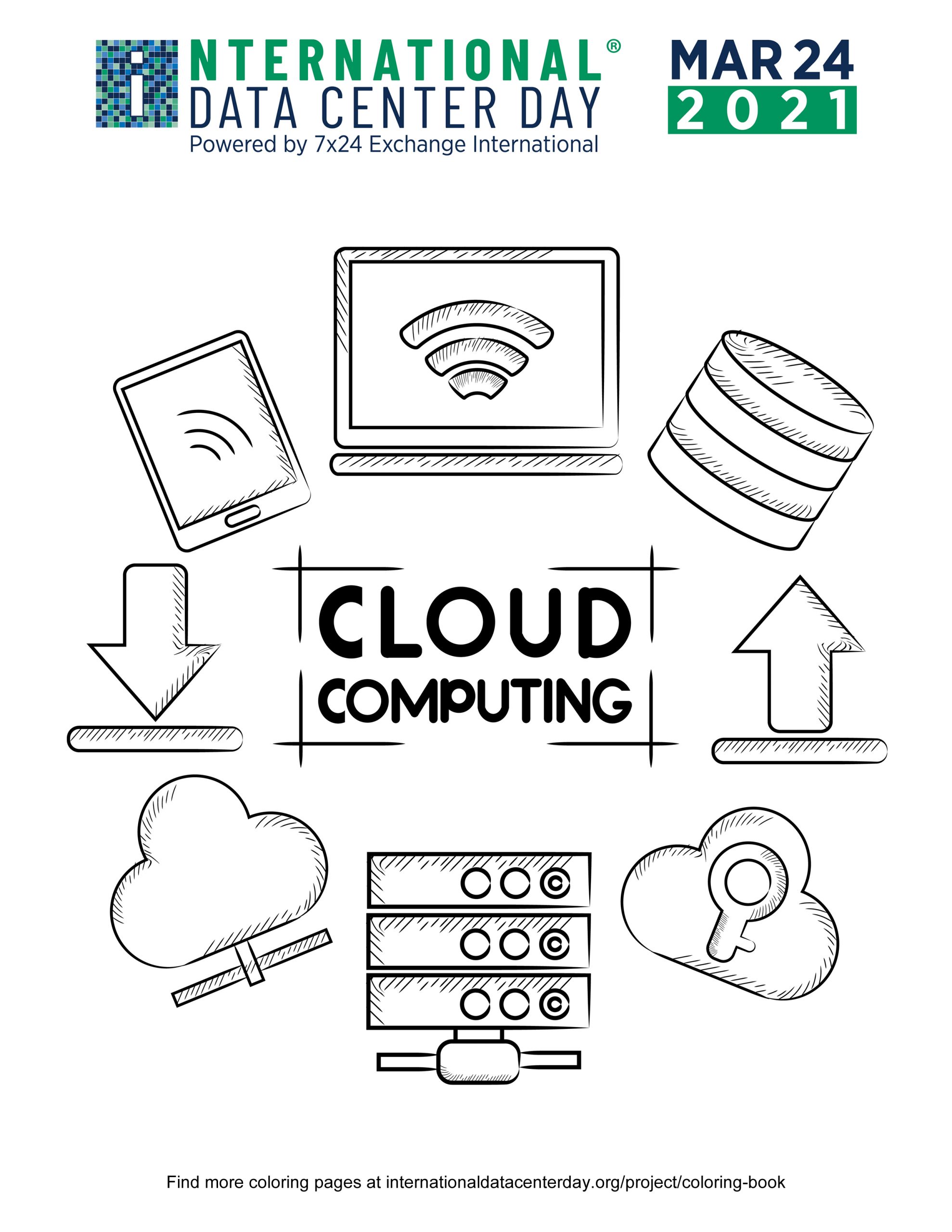 Coloring Pages | International Data Center Day | 7x24 Exchange