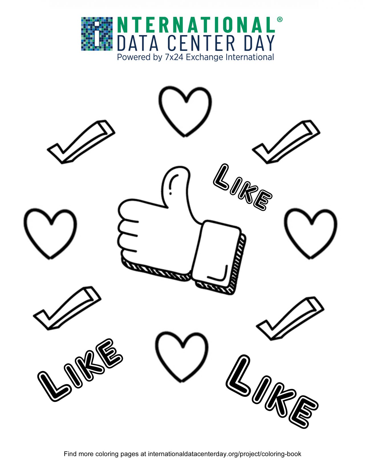 Coloring Pages | International Data Center Day | 7x24 Exchange